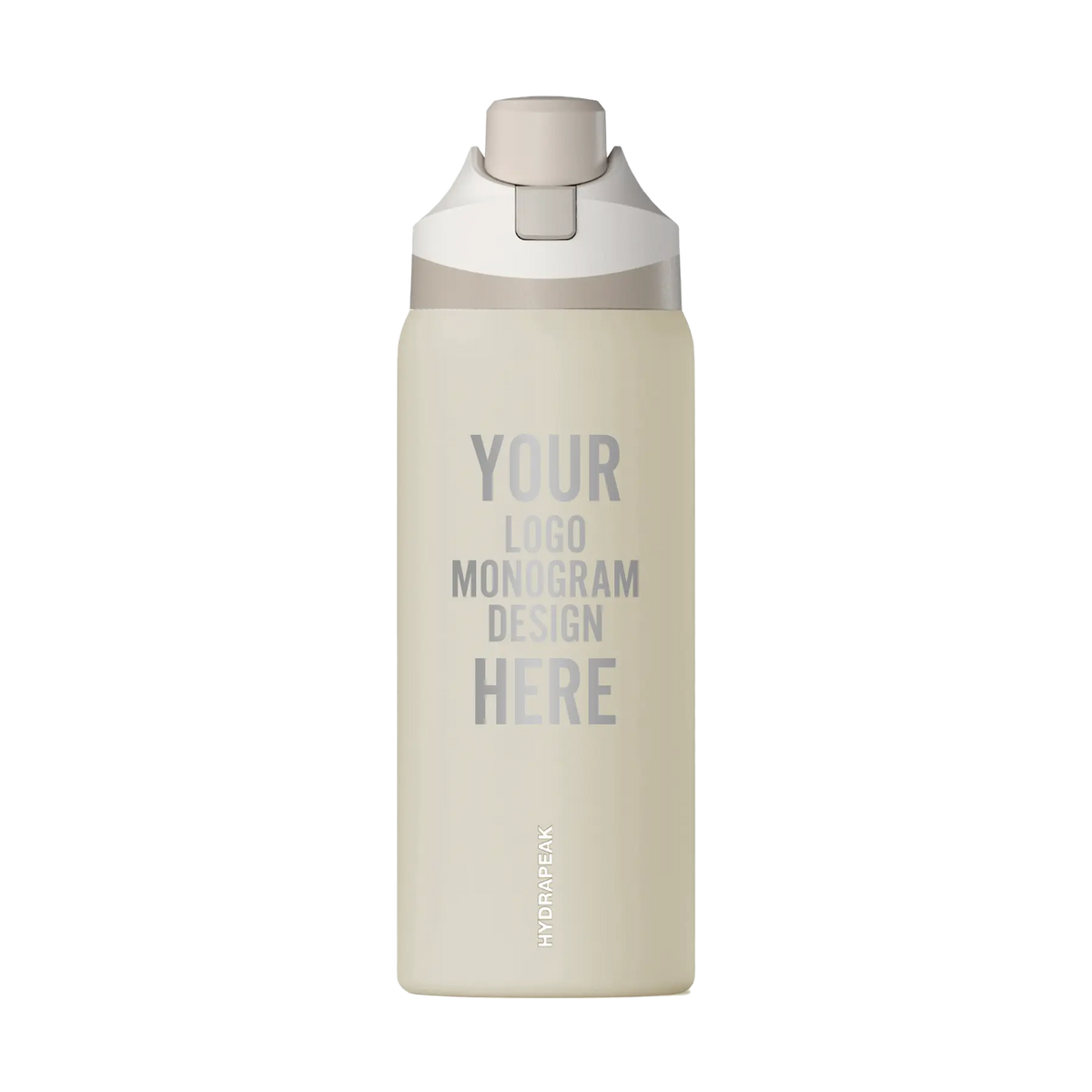 Personalized Hydrapeak 32 oz Oasis Water Bottle - Stone| Iconic Imprint