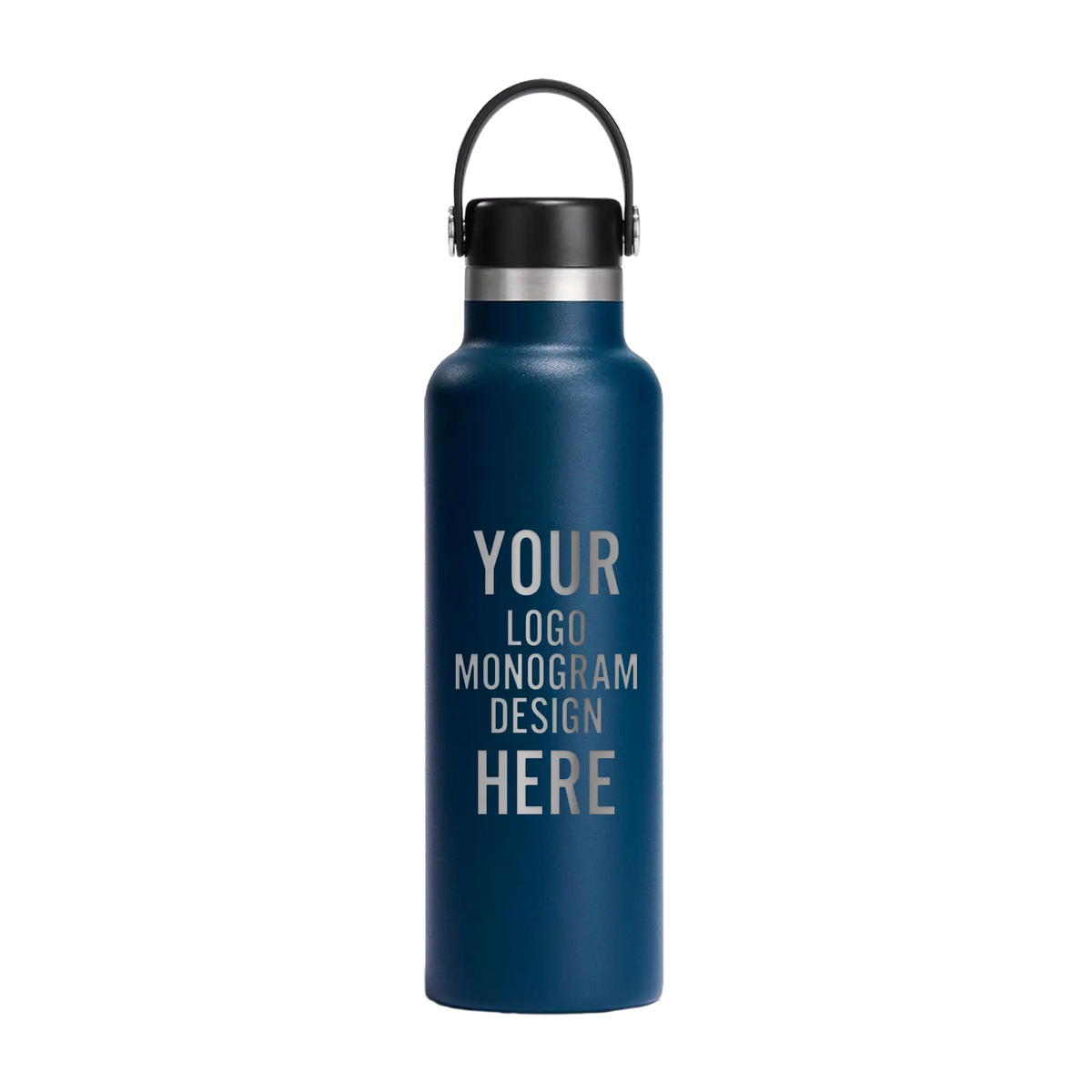 Personalized Hydro Flask 21 oz Standard Mouth Bottle - Indigo | Iconic ...