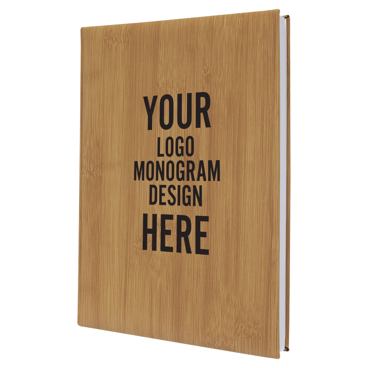 Personalized Leatherette Sketch Book 7" x 9.75" (Blank Pages) - Bamboo ...