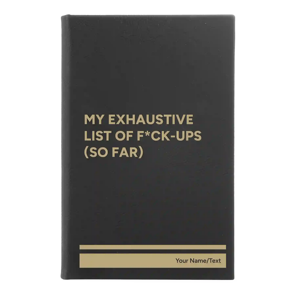 Personalized My Exhaustive List of Fuck Ups Leatherette Sketch Book ...
