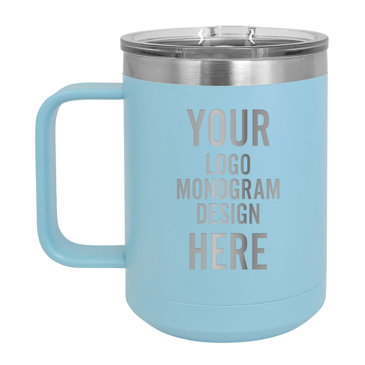 Personalized Polar Camel 15 oz Mug - Light Blue | Iconic Imprint