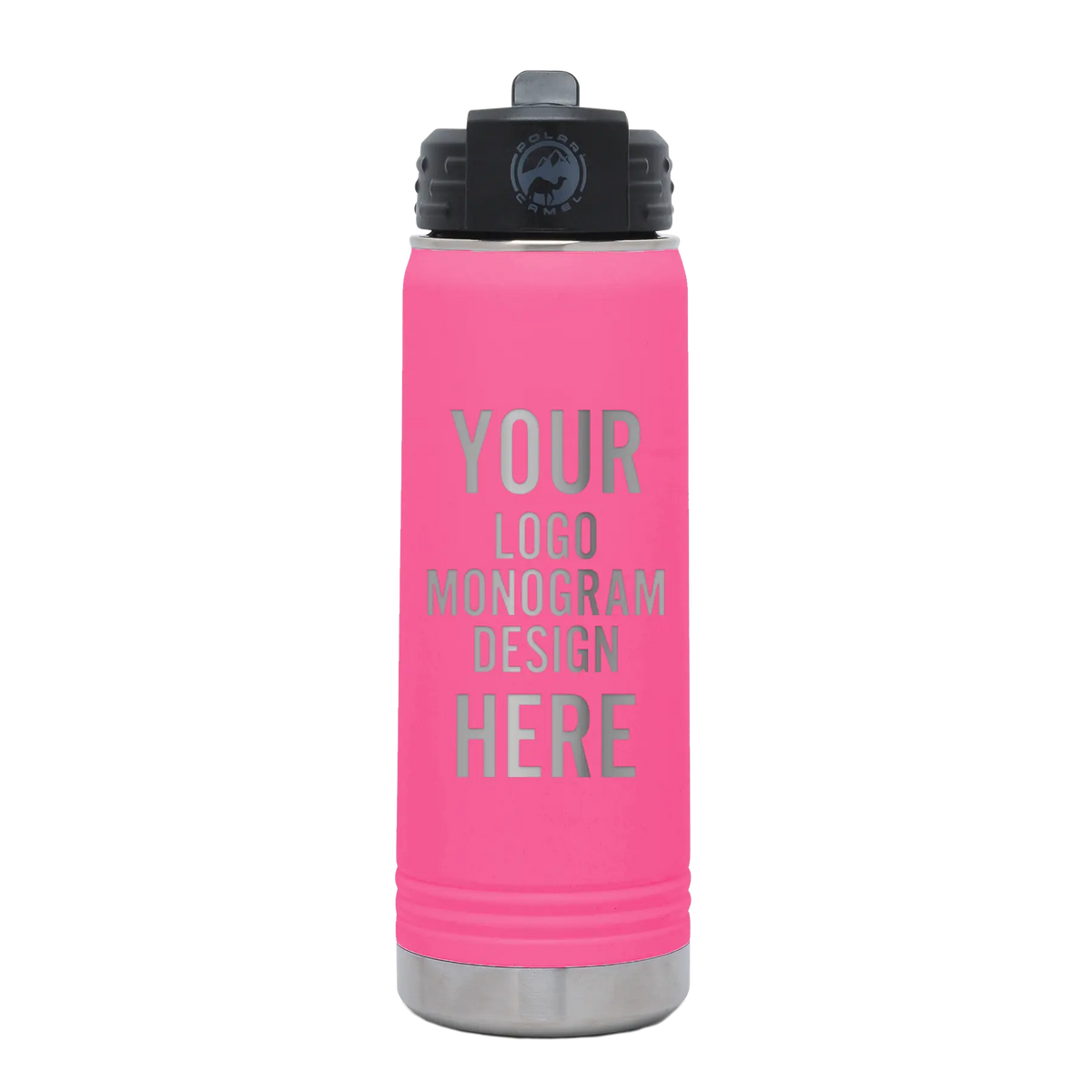 Personalized Polar Camel 20 oz Water Bottle - Pink | Iconic Imprint