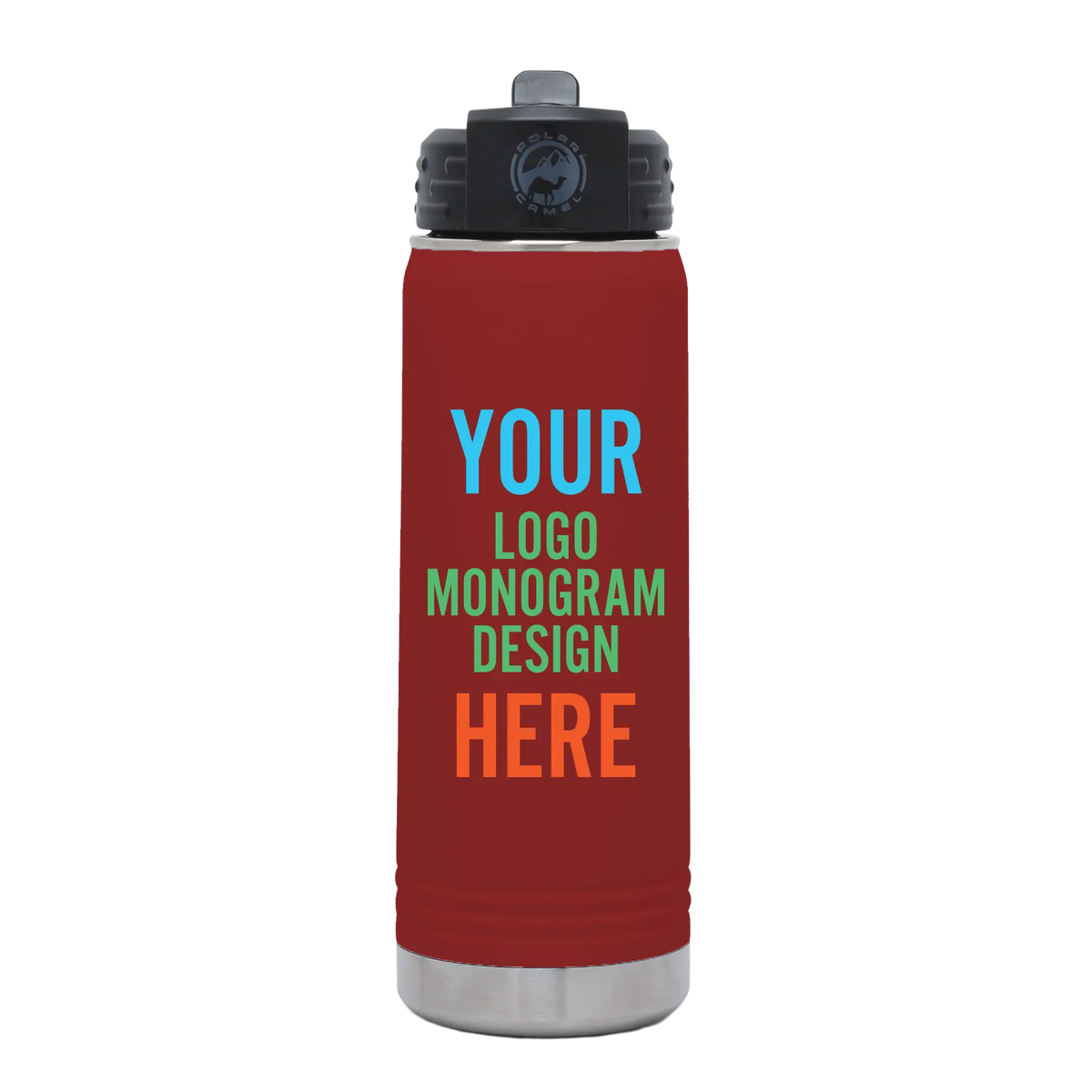 Personalized Polar Camel 20 oz Water Bottle - Maroon | Iconic Imprint