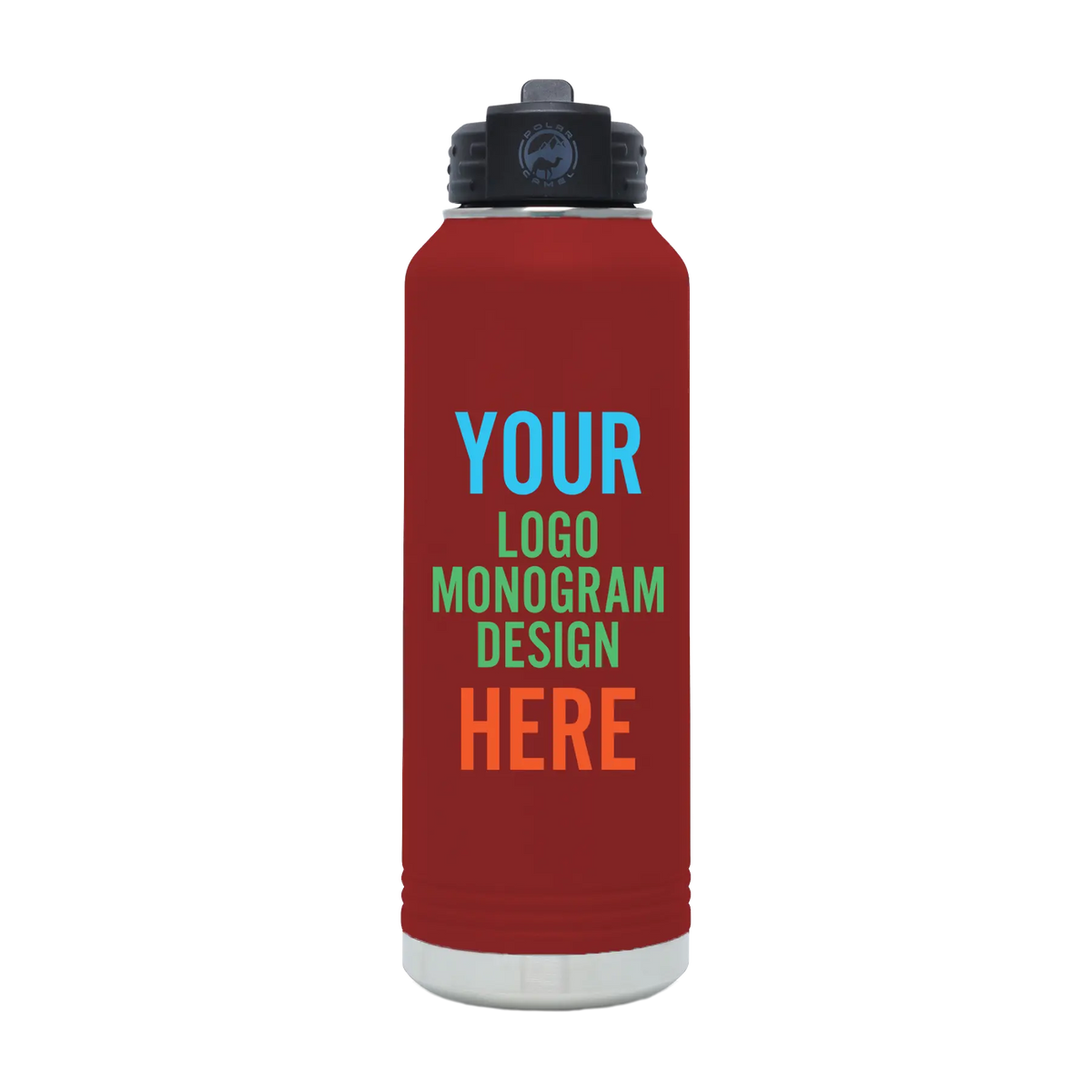 Personalized Polar Camel 40 oz Water Bottle - Maroon | Iconic Imprint