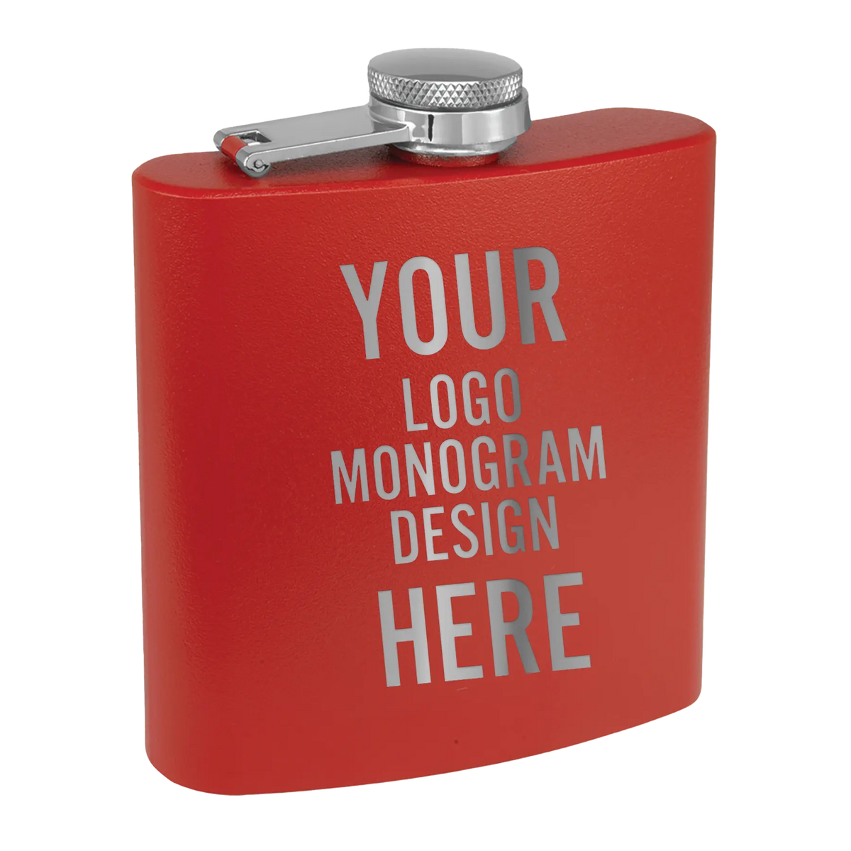 Personalized Polar Camel 6 oz Hip Flask - Red | Iconic Imprint