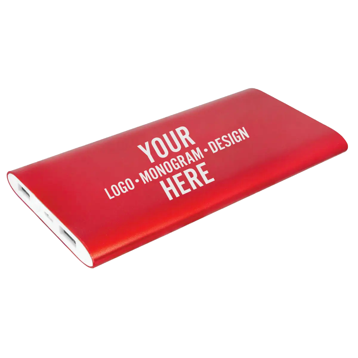 Personalized 8000mAh Power Bank & Wireless Charger - Red | Iconic Imprint