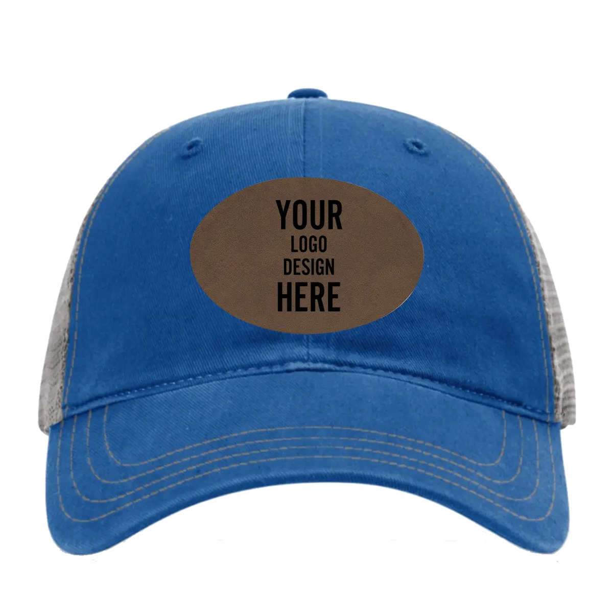 Richardson 111 Unstructured Trucker Hat - Royal Blue with Leatherette ...