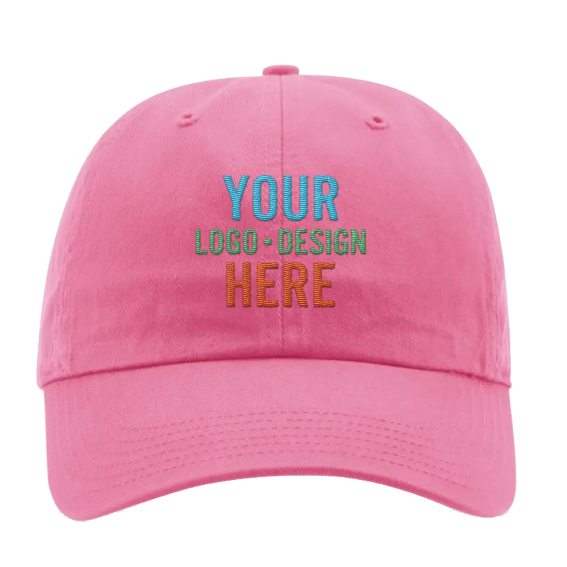Embroidered Richardson 320 Washed Chino Hat - Hot Pink | Iconic Imprint
