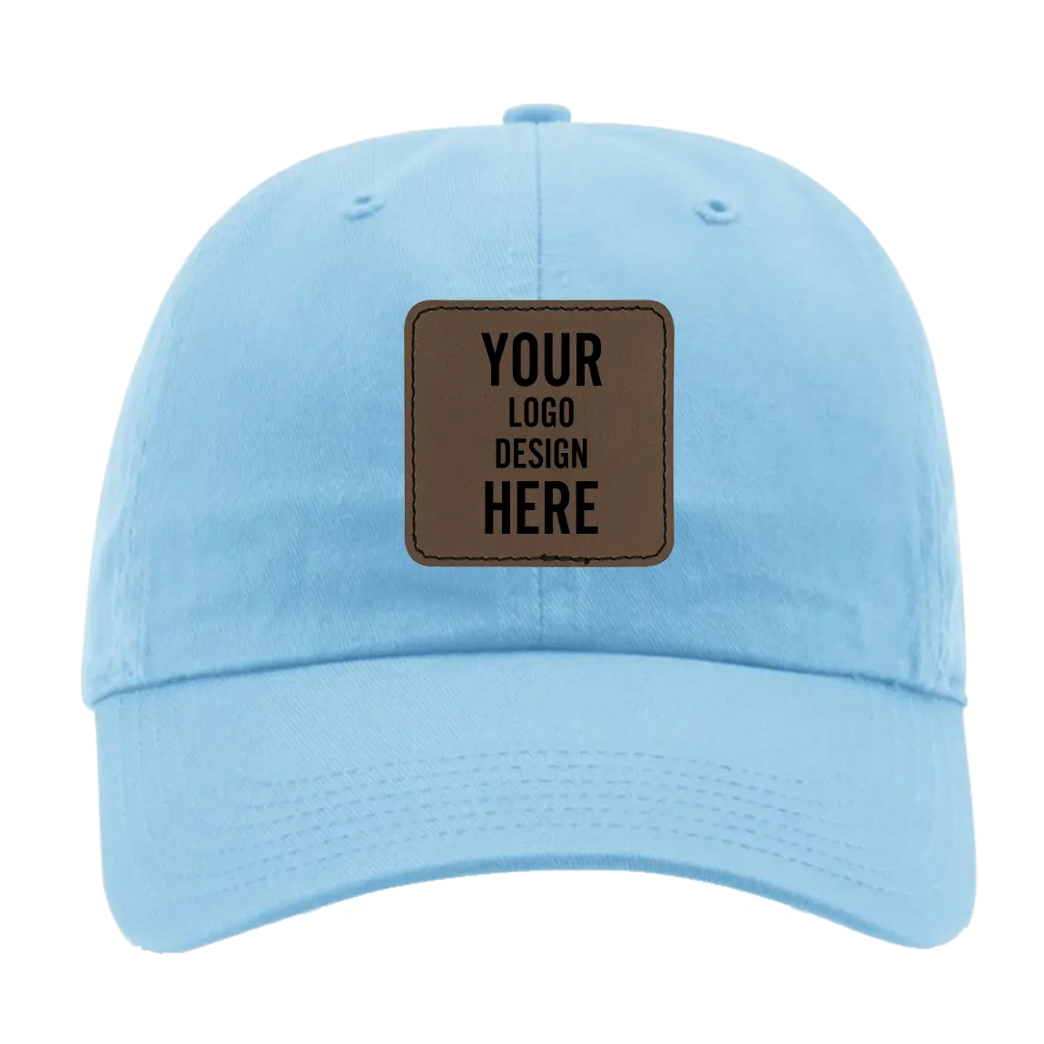 Richardson 320 Cotton Twill Hat - Columbia Blue with Leatherette Patch ...