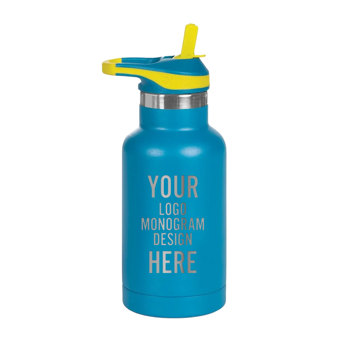 Personalized RTIC 12 oz Cub Water Bottle - Lake Blue | Iconic Imprint