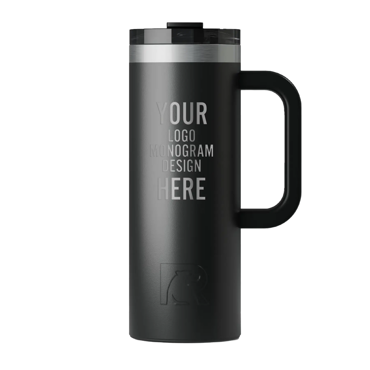 Personalized RTIC 20 oz Road Trip Travel Mug Ceramic Lined - Black ...