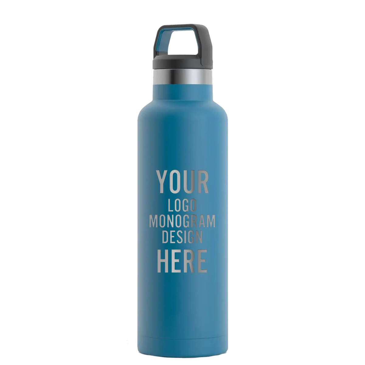 Personalized RTIC 20 oz Water Bottle - Matte Lake Blue | Iconic Imprint