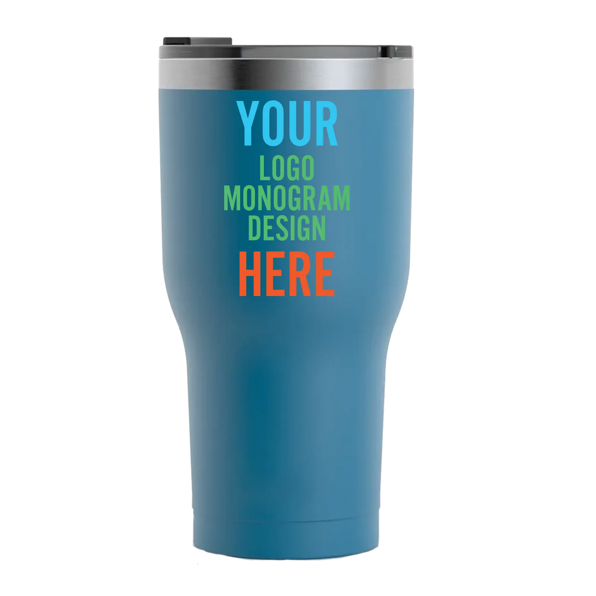 Personalized RTIC 30 oz Tumbler - Matte Lake Blue | Iconic Imprint