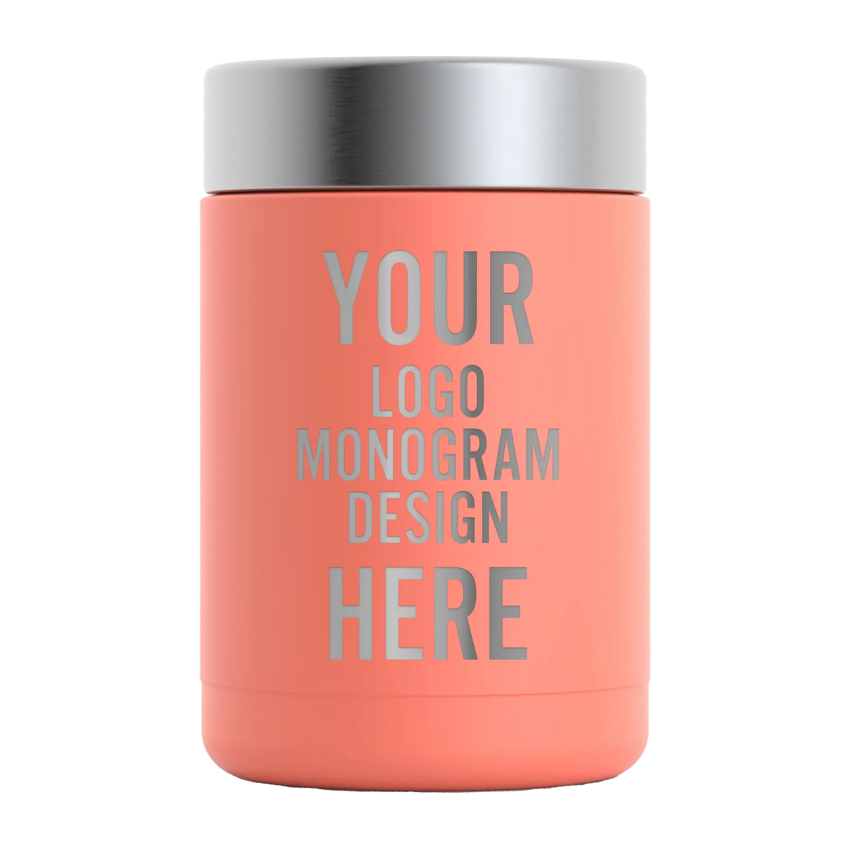 Personalized RTIC Can Cooler - Matte Coral | Iconic Imprint