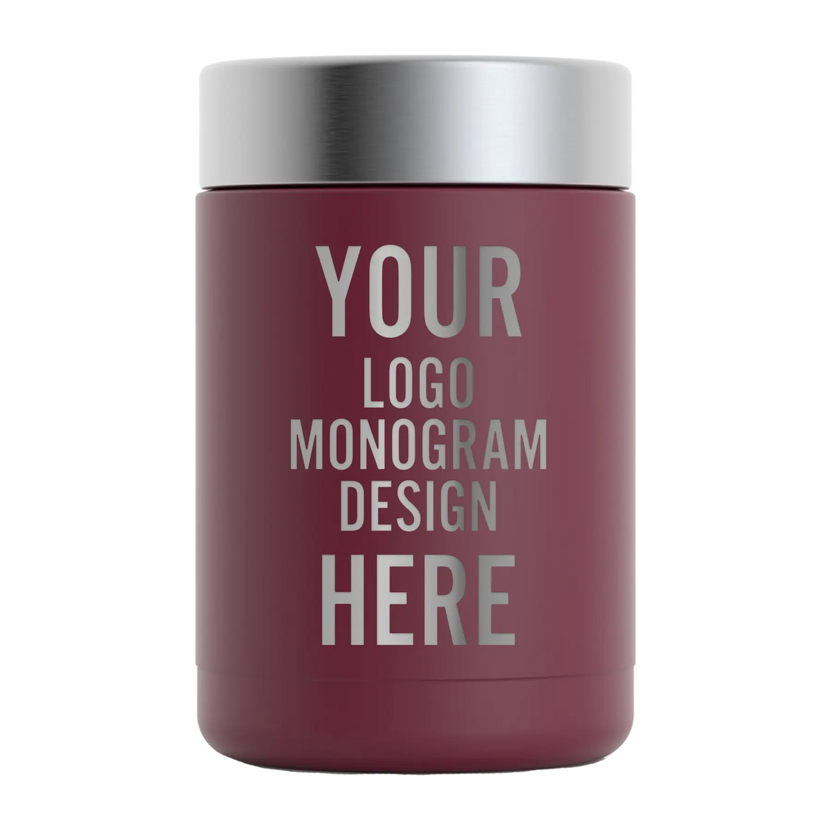 Personalized RTIC Can Cooler - Matte Maroon | Iconic Imprint