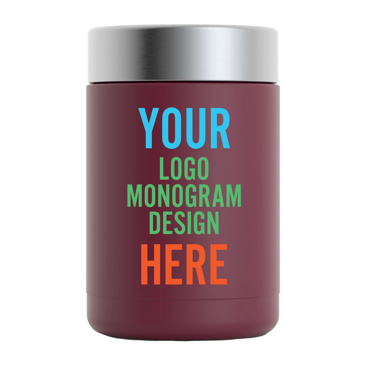 Personalized RTIC Can Cooler - Matte Maroon | Iconic Imprint