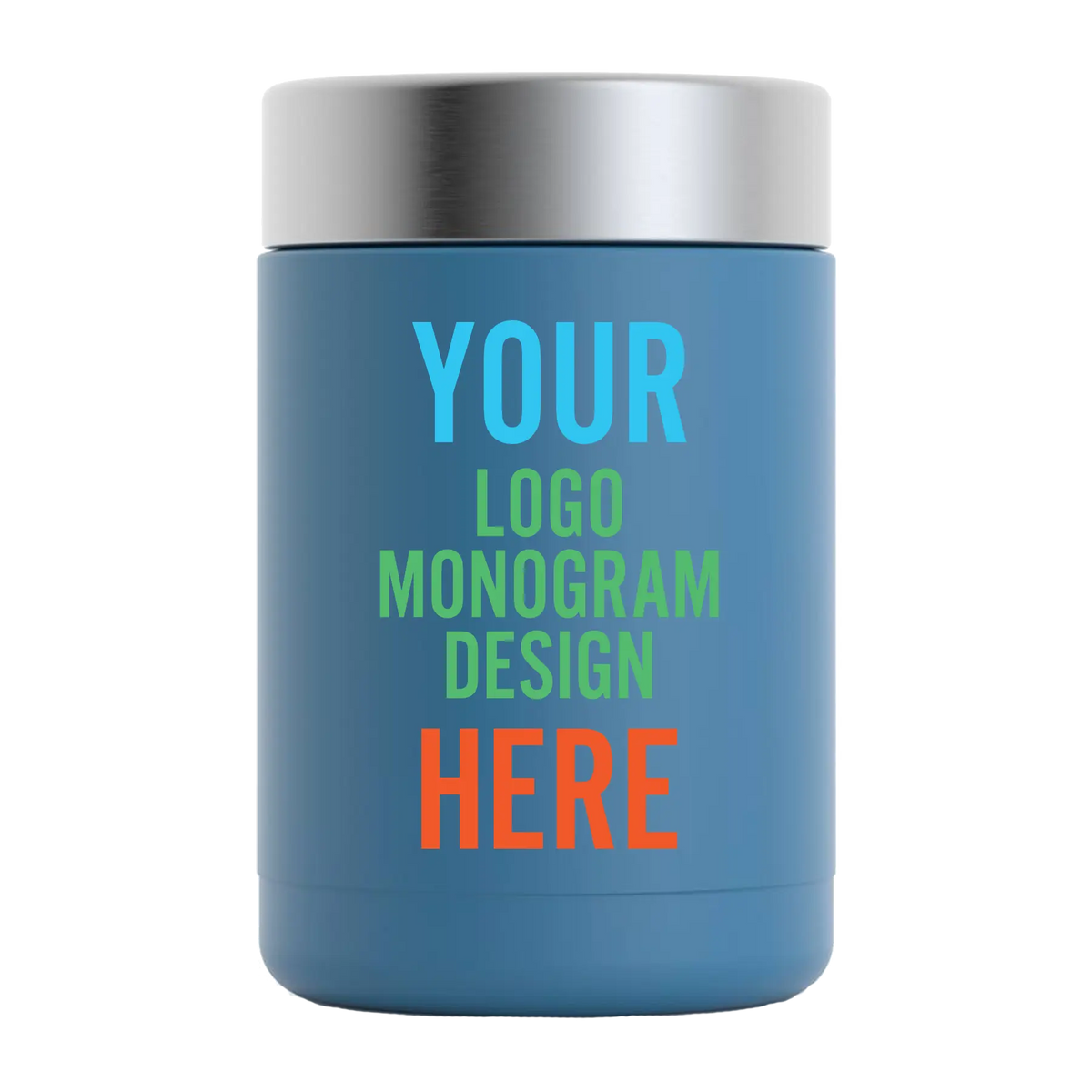Personalized RTIC Can Cooler - Matte Slate Blue | Iconic Imprint