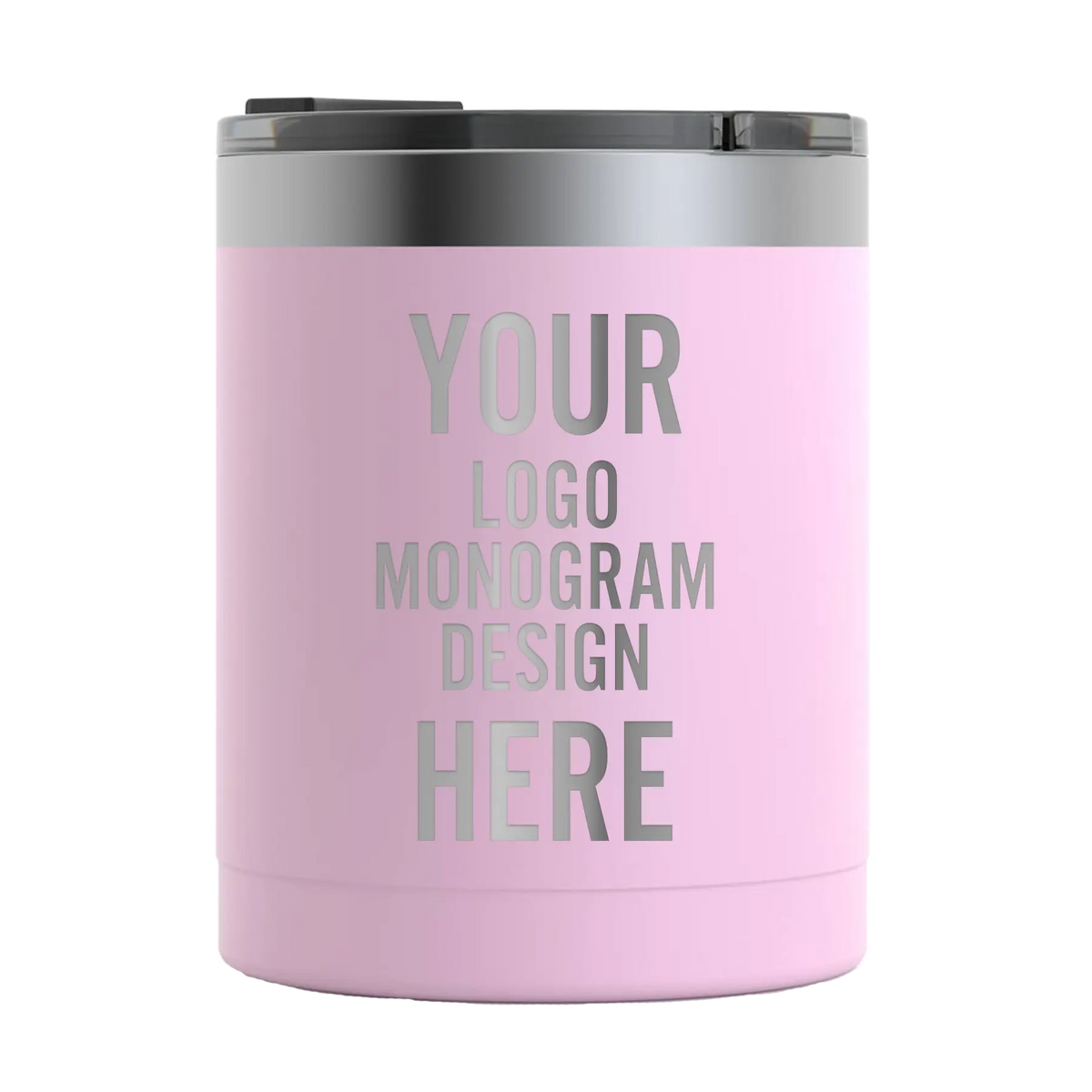 Personalized RTIC 12 oz Lowball Tumbler - Matte Flamingo | Iconic Imprint