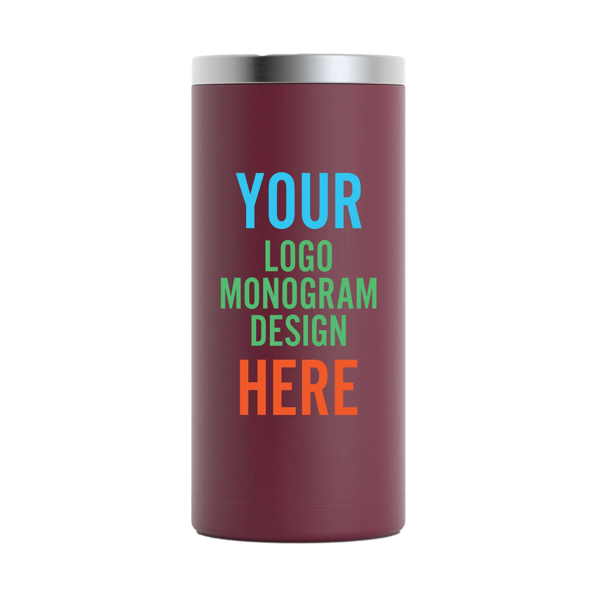Personalized RTIC Skinny Can Cooler - Maroon | Iconic Imprint