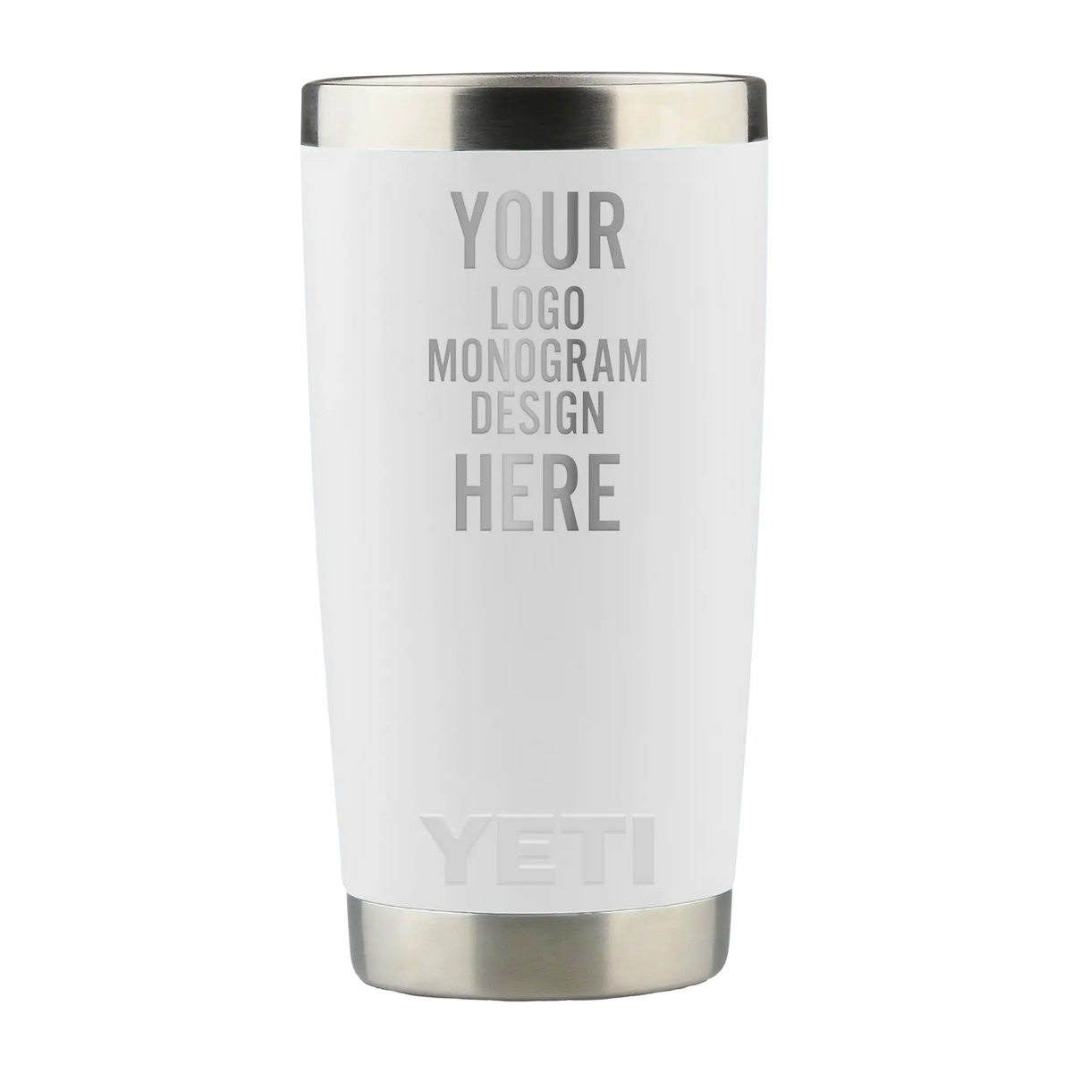 Personalized YETI Rambler 20 oz Tumbler - White | Iconic Imprint