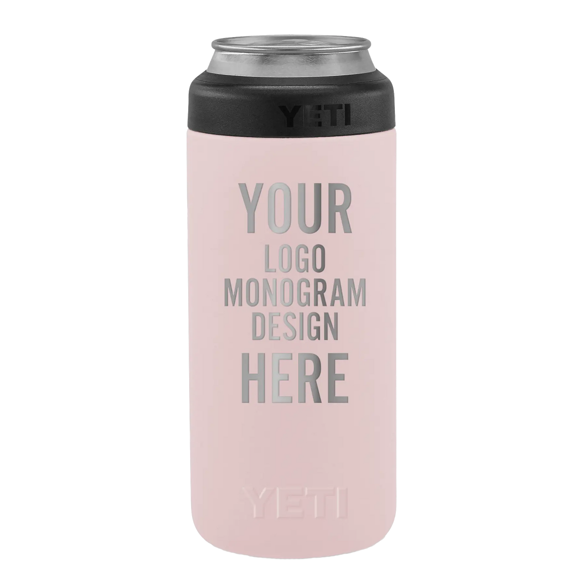 Personalized YETI Rambler 12 oz Colster Slim - Ice Pink | Iconic Imprint